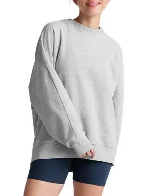 Beyond Yoga Solstice Oversized Sweatshirt - Light Heather Gray