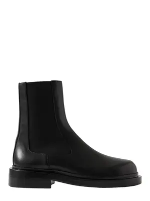 JIL SANDER Leather Chelsea Boots - Black