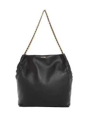 Veronica Beard Slouch Leather Shoulder Bag - Black