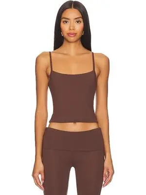WELLBEING + BEINGWELL Loungewell Light Cameron Tank - Espresso Brown