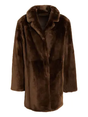 YVES SALOMON Shearling Coat - Brown