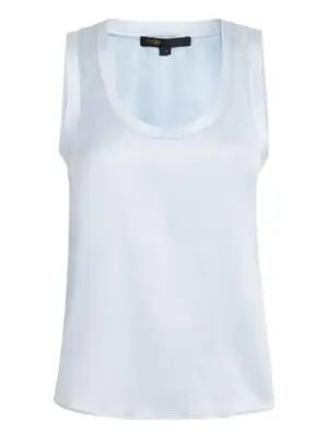 Maje Silk-blend Tank - Blue