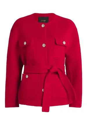 Maje Wool-Blend Jacket Multi