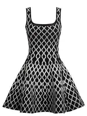 Maje Knitted Mini Skater Dress Multi