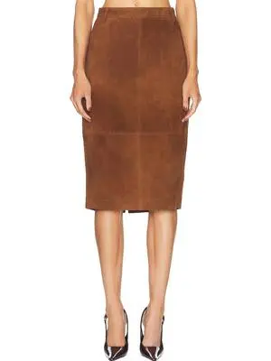 Retrofete Marcella Suede Skirt - Cinnamon