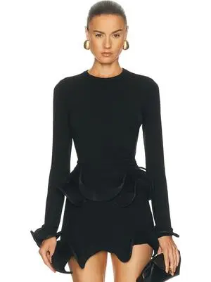 SID NEIGUM Wave Sleeve Top - Black