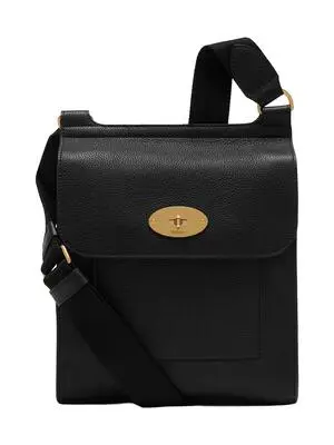 Mulberry Medium Leather Antony Messenger Bag - Black