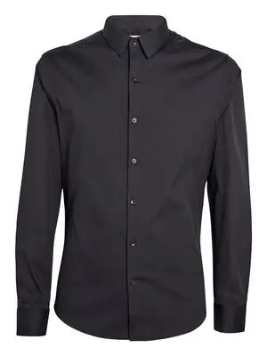 Sandro Cotton-blend Long-sleeve Shirt - Black