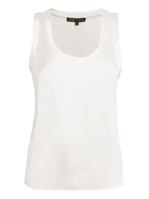 Maje Silk-blend Tank Top - White