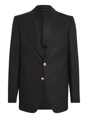 TOM FORD Wool-mohair Blazer - Black