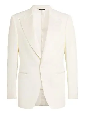 TOM FORD Wool-mohair Tuxedo Jacket - White