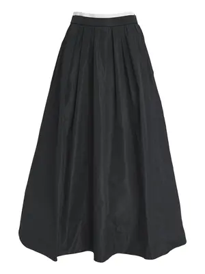 Maje Pleated Midi Skirt - Black