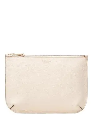 ASPINAL OF LONDON Large Leather Ella Pouch - Neutral