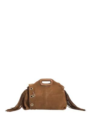 Maje Miss M Suede Shoulder Bag - Brown