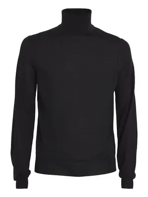 TOM FORD Cashmere-silk Rollneck Sweater - Black