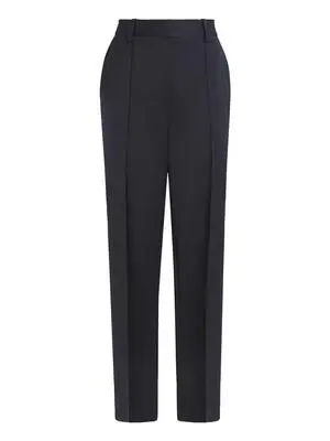 Maje Wool-Blend Tailored Trousers Blue