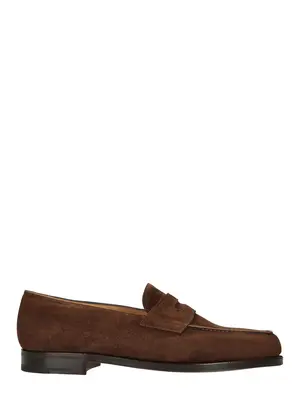 John Lobb Suede Lopez Loafers - Brown