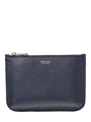 ASPINAL OF LONDON Medium Leather Ella Pouch - Navy