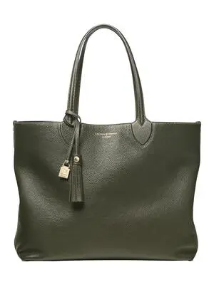 ASPINAL OF LONDON Leather Hudson Tote - Green