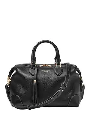 ASPINAL OF LONDON Leather Hudson Bowling Bag - Black