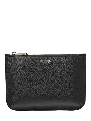 ASPINAL OF LONDON Medium Leather Ella Pouch - Black