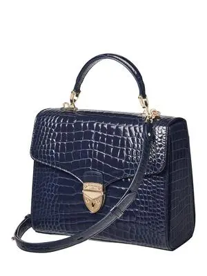 ASPINAL OF LONDON Mayfair Top-Handle Bag Blue