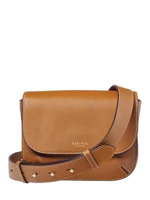 ASPINAL OF LONDON Leather Ella Cross-Body Bag Brown