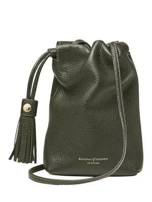 ASPINAL OF LONDON Soho Leather Cross-body Pouch - Green