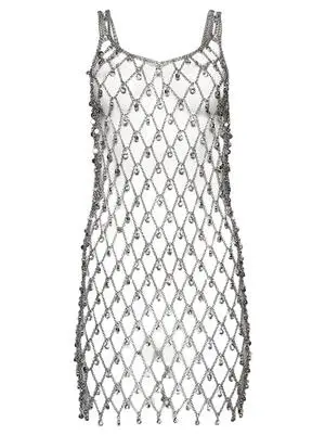 Rabanne Chain Mini Dress - Silver