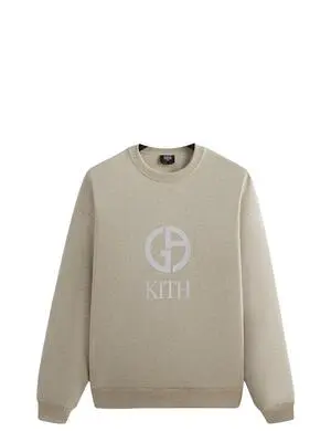 Kith X Giorgio Armani Nelson Crewneck Sweatshirt - Light Grey