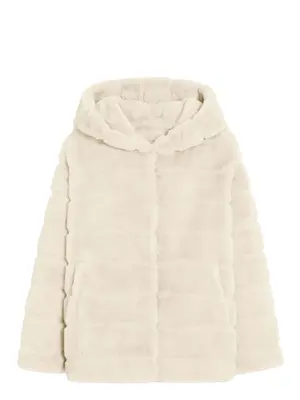 APPARIS Apparis Goldy Hooded Faux Fur Coat