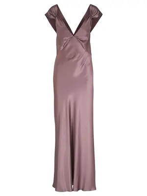 Saint Laurent Silk Maxi Dress - Pink