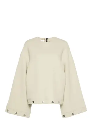 Nanushka Studded Bell-sleeve Top - Neutrals