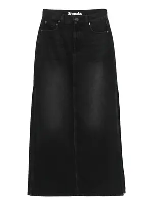 MOTHER The Fun Dip Slice Maxi Skirt - Black