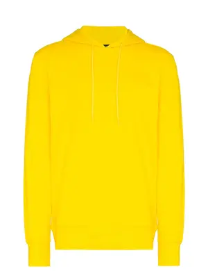 Y3 Logo-print Hoodie - Yellow
