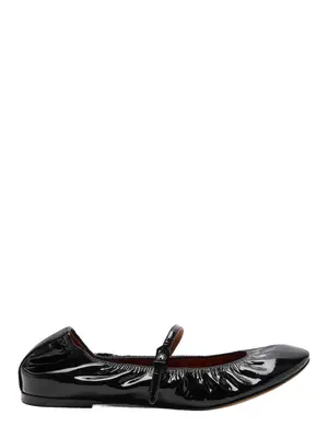 LANVIN Patent Leather Ballet Flats - Black