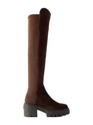 STUART WEITZMAN 5050 Soho Suede Knee Boots - Brown