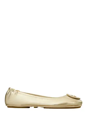 Tory Burch Minnie Travel Ballerina Flats - Gold