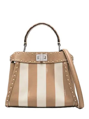 Fendi Mini Peekaboo Tote Bag - Brown