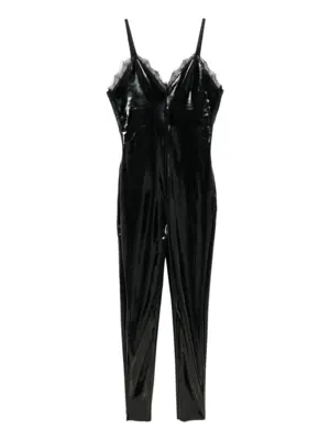 Alchemy Fashions X Lia Aram Patent Jumpsuit - Black