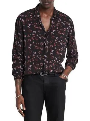 John Varvatos Rodney Button-up Shirt - Carbon Grey