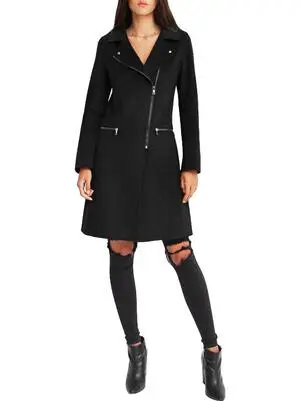 BELLE & BLOOM Wool-blend Longline Coat - Black
