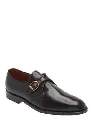 Alden Plain Toe Monk Strap Shoe - Cordovan