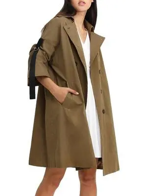 BELLE & BLOOM Russian Romance Trench Coat - Military
