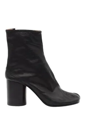 MAISON MARGIELA Tabi 75mm Leather Ankle Boots - Black