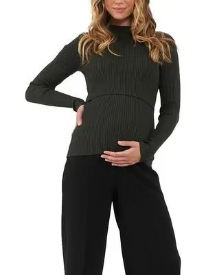 RIPE MATERNITY Lift Up Nursing Knit Sweater - Ivy