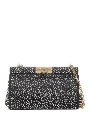 Dolce & Gabbana Marlene Embellished Shoulder Bag - Crystal/black