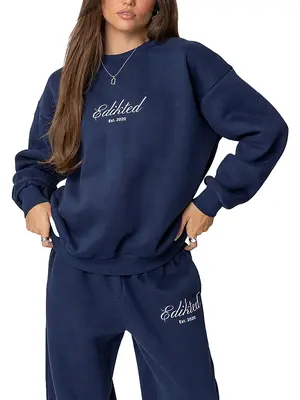 EDIKTED Edikted Get Sweatshirt Navy
