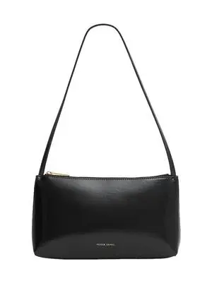 MANSUR GAVRIEL Gaia Leather Shoulder Bag Black/famingo