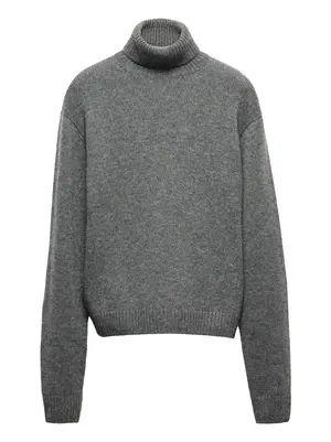 Prada Cashmere Roll-neck Jumper - Grey